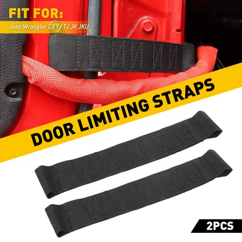 2 x Adjustable Door Limiting Check Straps fit for Jeep Wrangler CJ YJ ...