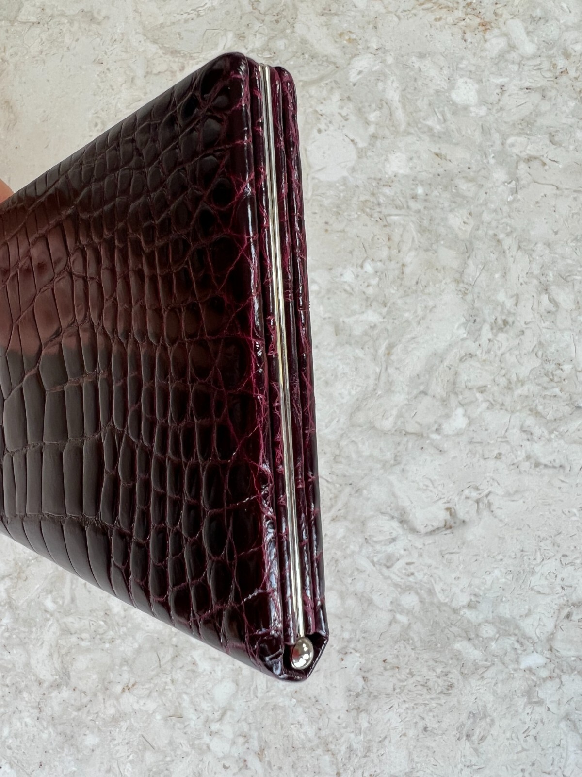 Stunning Cartier Crocodile Wallet Burgundy Red - Gem