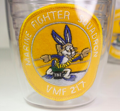Set Of 4 Tervis Marine Attack Fighter Squadron VMF 217 WWII Patch 12oz ...