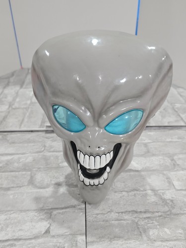 Scary Teeth Alien Adult Size Plastic Mask Costume 12" x 10" Blue ...