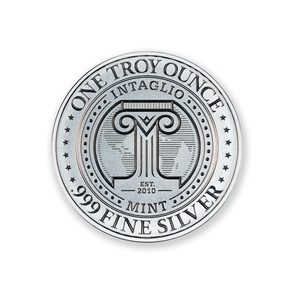 Molon Labe Type IV #4 Intaglio Mint 1 oz .999 Fine Silver Coin BU Round ...