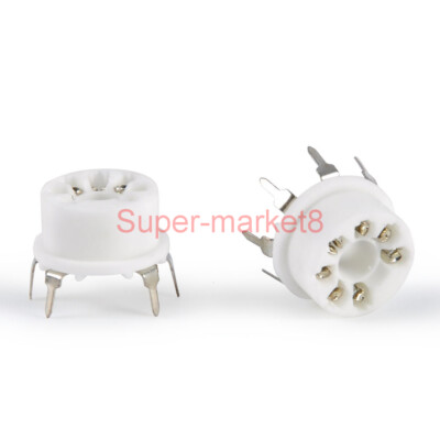 2PCS Ceramic Mini Tube Socket 7pin PCB Mount 6AQ6 6AV6 12AT6 12BK6 ...