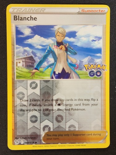 Blanche 064/078 Pokémon GO Reverse Holo Trainer Supporter Pokémon TCG ...