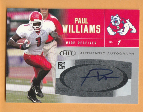 Paul Williams Fresno State Bulldogs AUTO 2007 SAGE HIT Autographs #1 | eBay