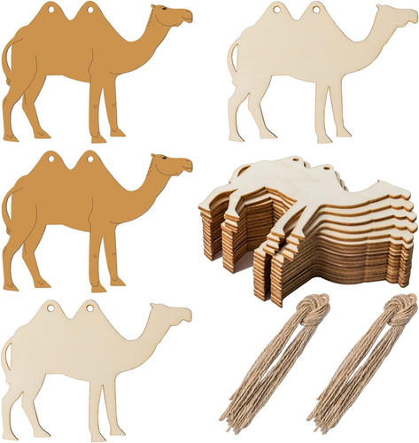 Camel Shape Wooden Blank Camel Wood with Twines Art Unfinished ...