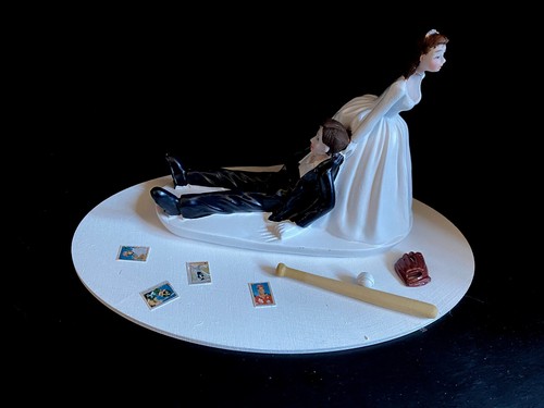Baseball Team Cake Topper Bride Groom Wedding day Funny Sports Theme | eBay