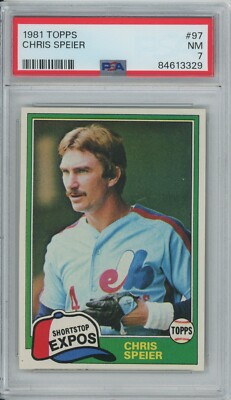 CHRIS SPEIER (PSA 7) 1981 Topps Card #97 | eBay