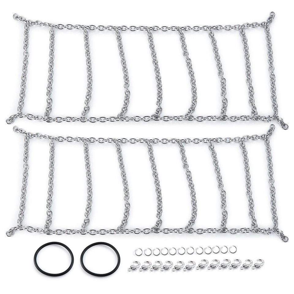 Metal Snow Chain Anti-skid Chains 114/120mm for 1/10 RC Car TRX4 Axial ...
