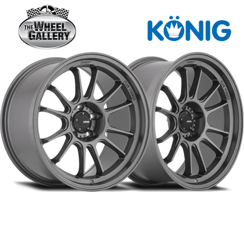 Konig Hypergram 18x8.5 5/100 38P Matte Grey Set of Alloy Wheels | eBay