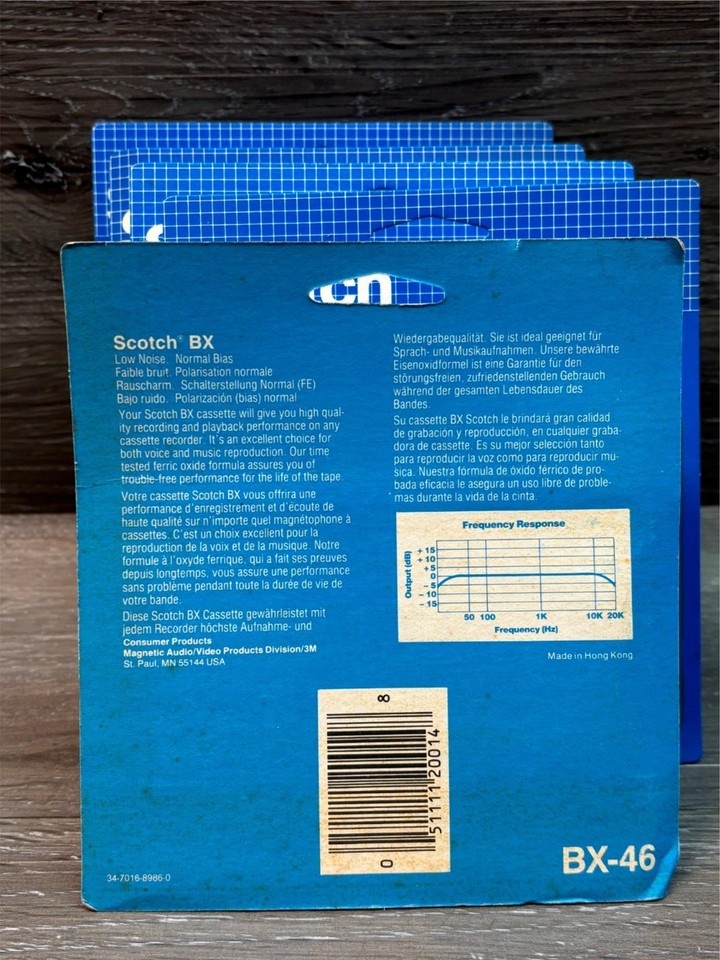 Vintage Scotch Blank Cassette Tapes BX-46 Low Noise/Normal Bias Sealed ...