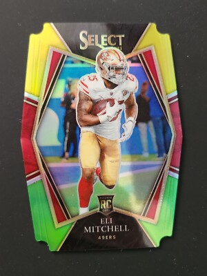 2021 Panini Select Eli Mitchell Premier Level Green Yellow Prizm Die Cut RC #192 | eBay