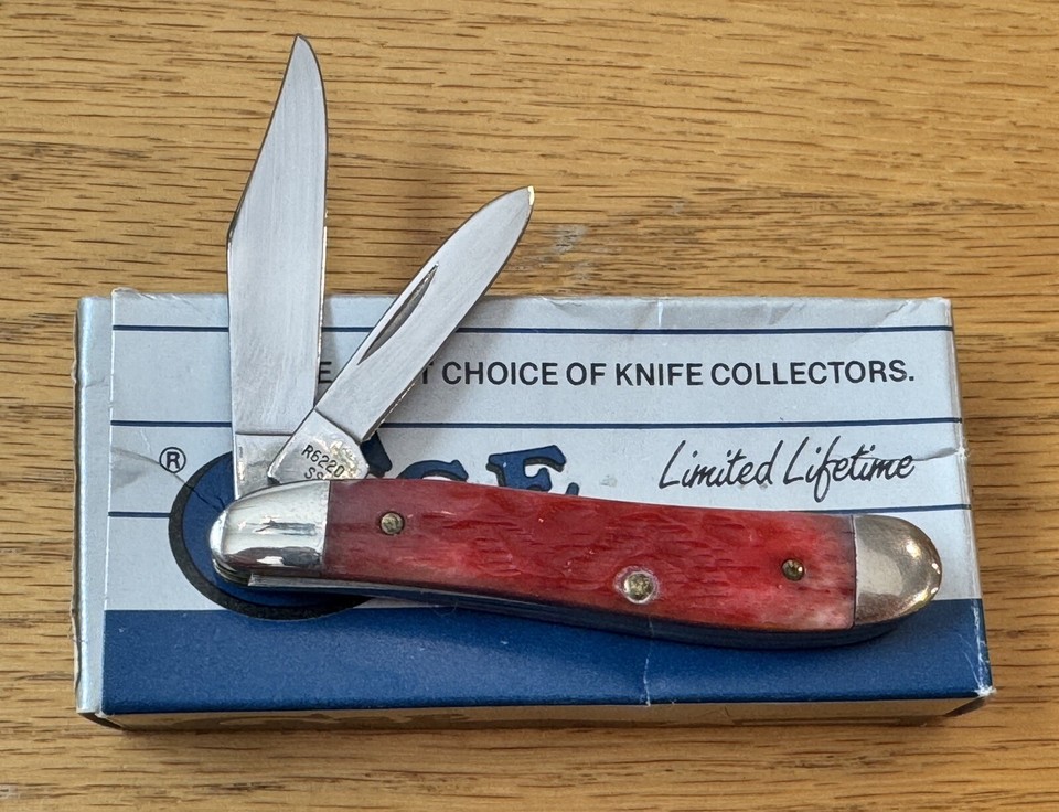 CASE RED CENTENNIAL PEANUT KNIFE NEVER USED IN BOX # 6220 SS D6 | eBay