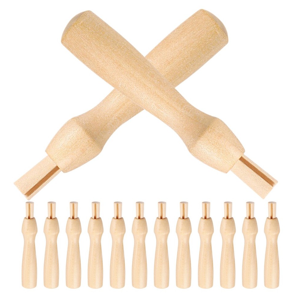 14pcs Poking Felting Pen Handles - Wooden Punch Cross Stitch Felting ...