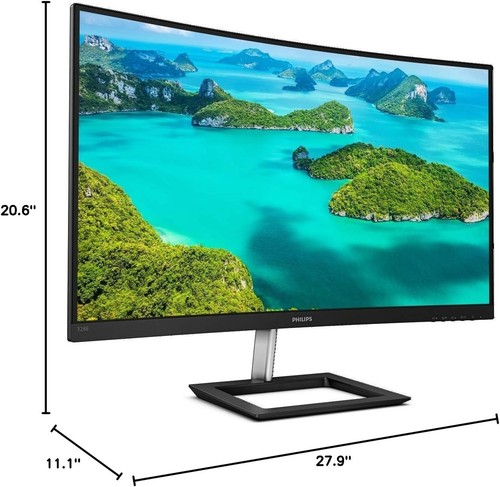 PHILIPS 328E1CA 32'' Curved Monitor, 4K UHD, 120% SRGB, Adaptive-Sync ...