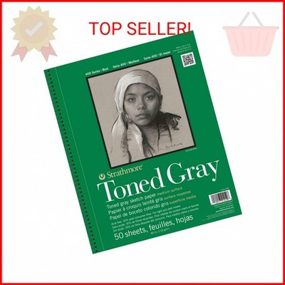Strathmore 400 Series Sketch Pad, Toned Gray, 5.5x8.5 inch, 50 Sheets ...