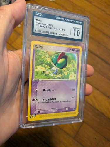 (POP 22) CGC 10 GEM MINT Ralts EX Ruby & Sapphire E-Reader 67/109 ...