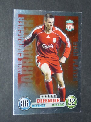 JAMIE CARRAGHER STAR LIVERPOOL REDS TOPPS CARD PREMIER LEAGUE FOOTBALL ...