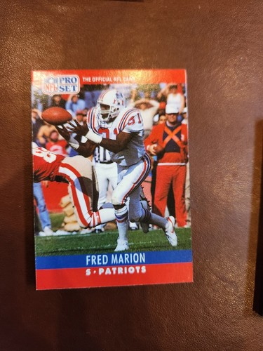 Fred Marion 1990 Pro Set #204 ****CORRECTED VERSION**** football card ...