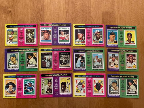 ⚾️LOT of 15 - 1975 Topps MVP Cards 12 VG / 3 G Partial Set Free S/H⚾️ ...