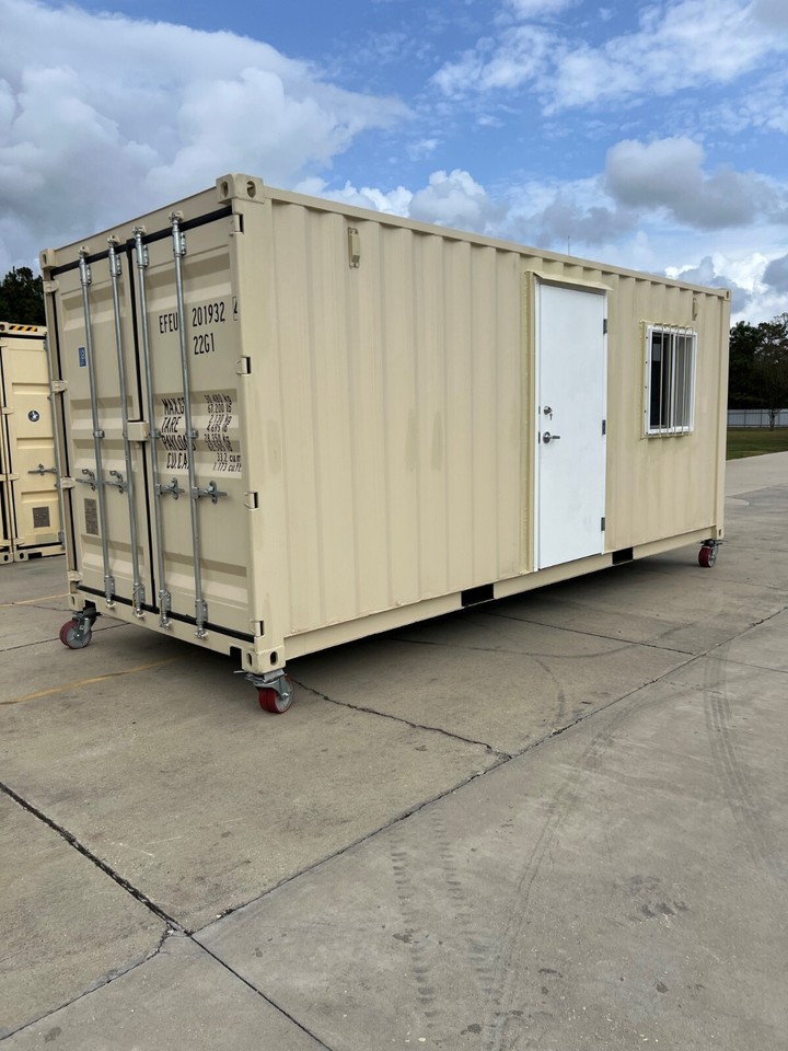 NEW 20 ft Shipping Container Office / Ground Level Mobile Office ...