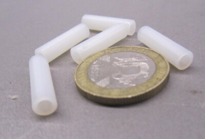 Nylon 66 Spacer, Natural, NO.4 Screw, 3/16" OD x .115" ID x 3/4" Length ...