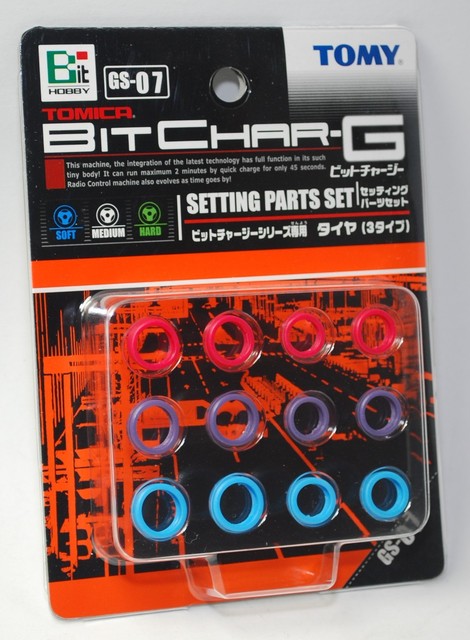 Tomy Tomica Bit Char-G Color Tires GS-04 And GS-07 Setting Parts Set ...
