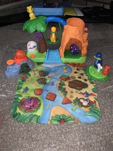 Fisher-Price Little People Dinosaur Village & Play Mat playset | eBay