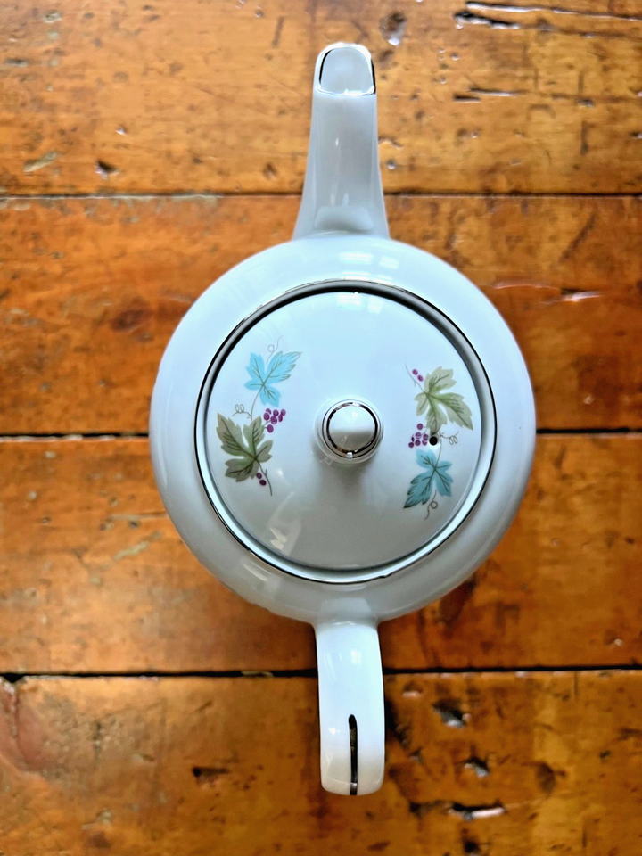 Vintage Fine China Japan MS 6701 Coffee/Tea Pot Grapevine Pattern w ...