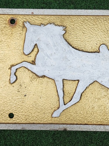 Vintage Cast Aluminum Morgan Horse Car Plaque License Plate - 4506 | eBay