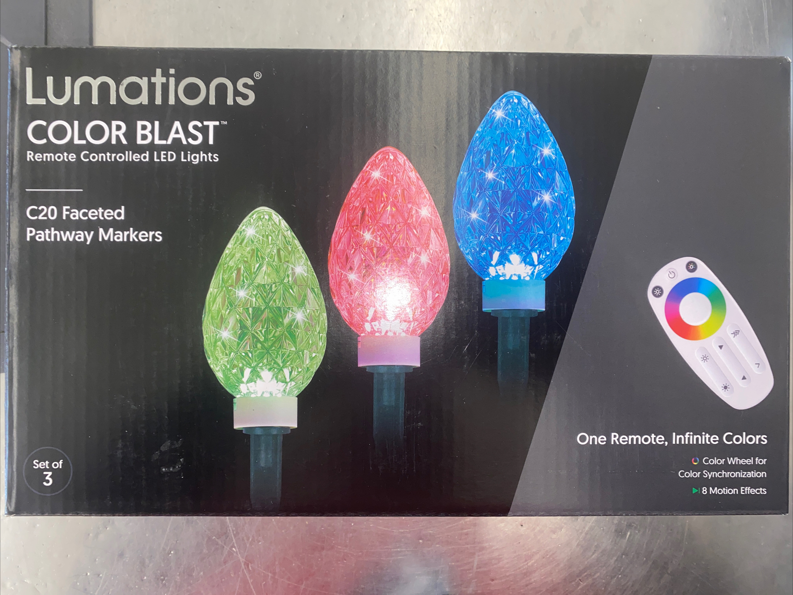 BRAND NEW Lumations Color Blast LED Lights C20 Faceted Pathway Markers ...