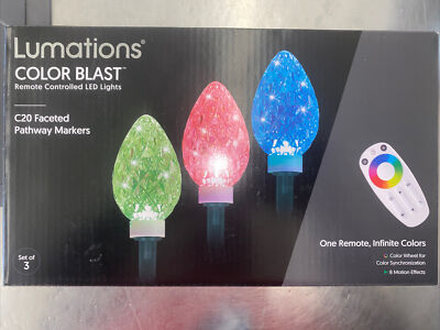 BRAND NEW Lumations Color Blast LED Lights C20 Faceted Pathway Markers ...
