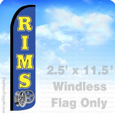 RIMS - Windless Swooper Feather Flag Banner Sign 2.5x11.5 - bz | eBay