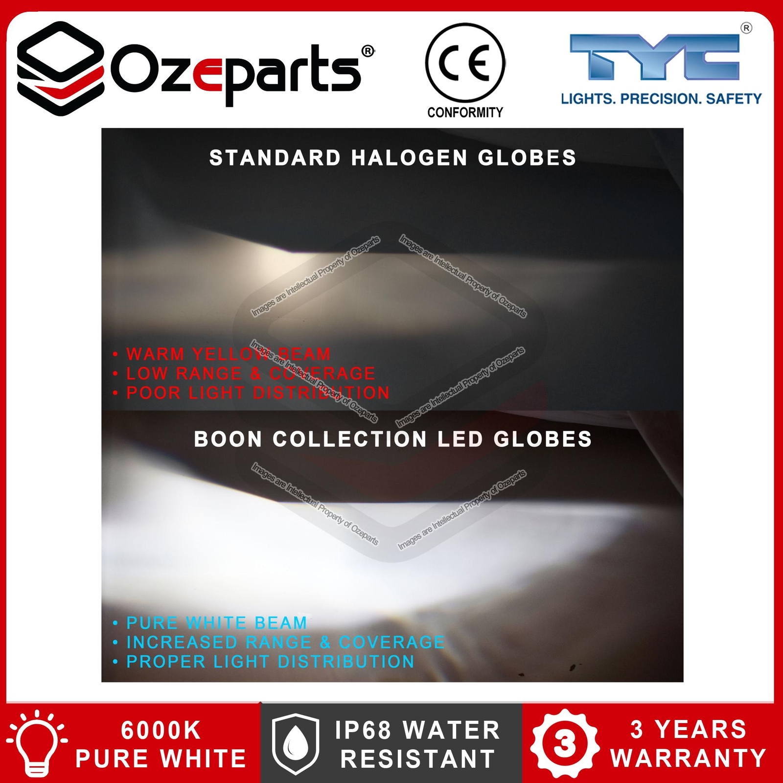 Set LH+RH Head Lights Projector & LED Globes For HSV VZ Clubsport R8 ...