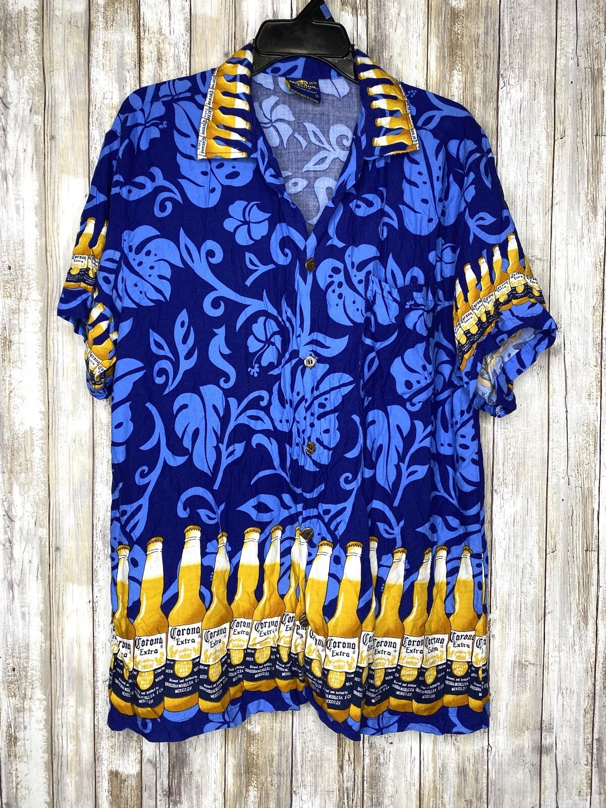 Vintage Corona Extra Beer Hawaiian Button Up Shirt Si… - Gem