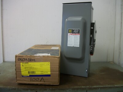 SQUARE D DISCONNECT TYPE 3R H363NRB 100AMP 600VOLT 3POLE FUSIBLE NIB | eBay