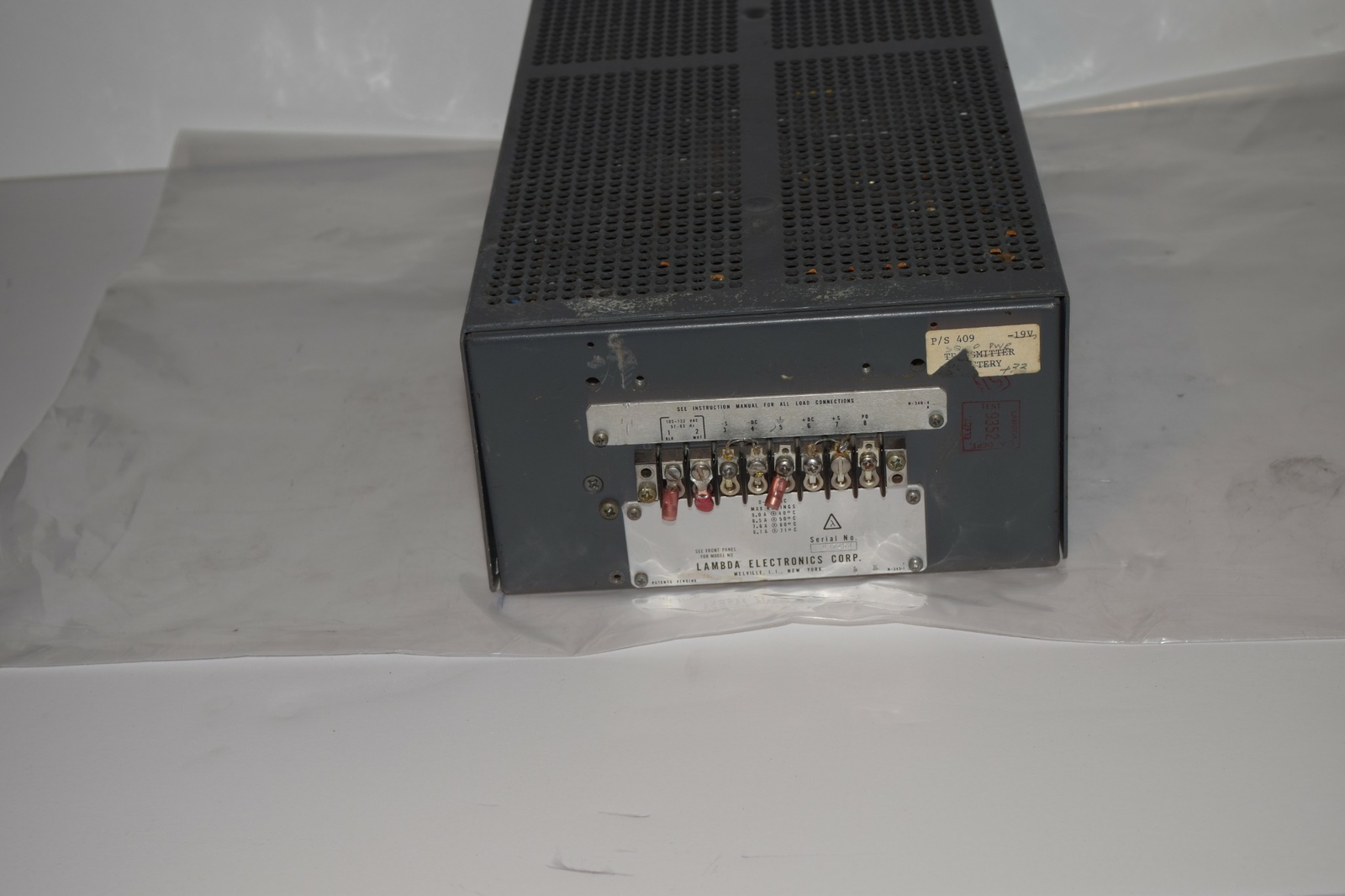 Lambda Electronics LK 343a FM Regulated Power Supply System Current ...