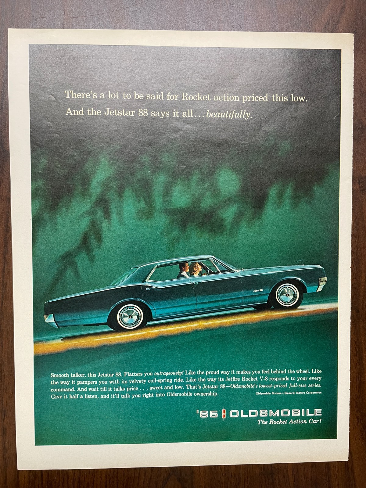 1964 Print Ad: 65' Oldsmobile Jetstar 88 Rocket Action Car GM - 13 x 10 ...
