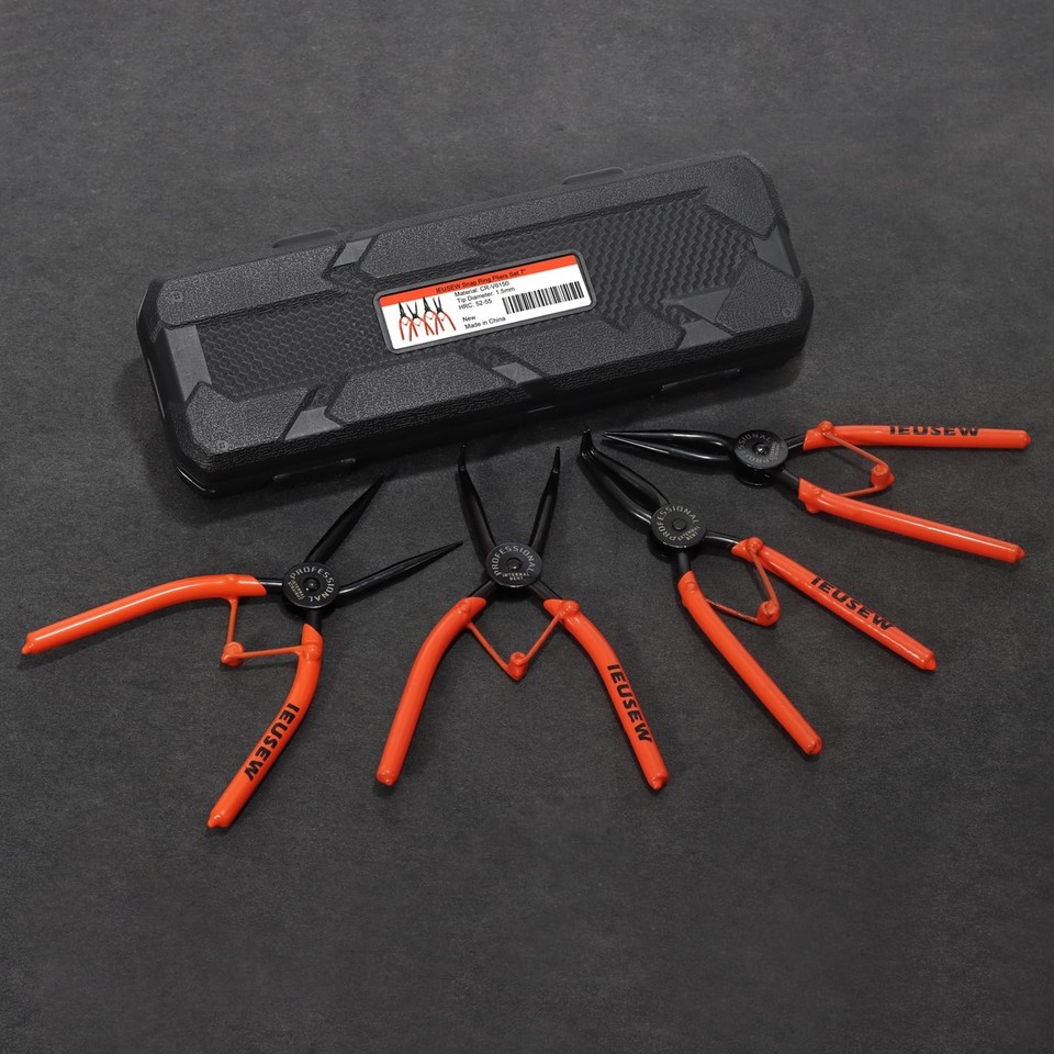 7-inch Snap Ring Pliers Set, 4-piece Heavy Duty Internal/External ...