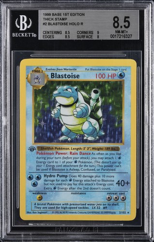1999 POKEMON BASE SET 1ST EDITION THICK STAMP BLASTOISE BGS 8.5 | eBay