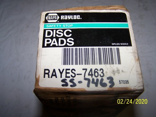 NEW NAPA Rayloc Disc Brake Pads SS-7463 - 4 Pads - 93 FORD PROBE, 93 ...