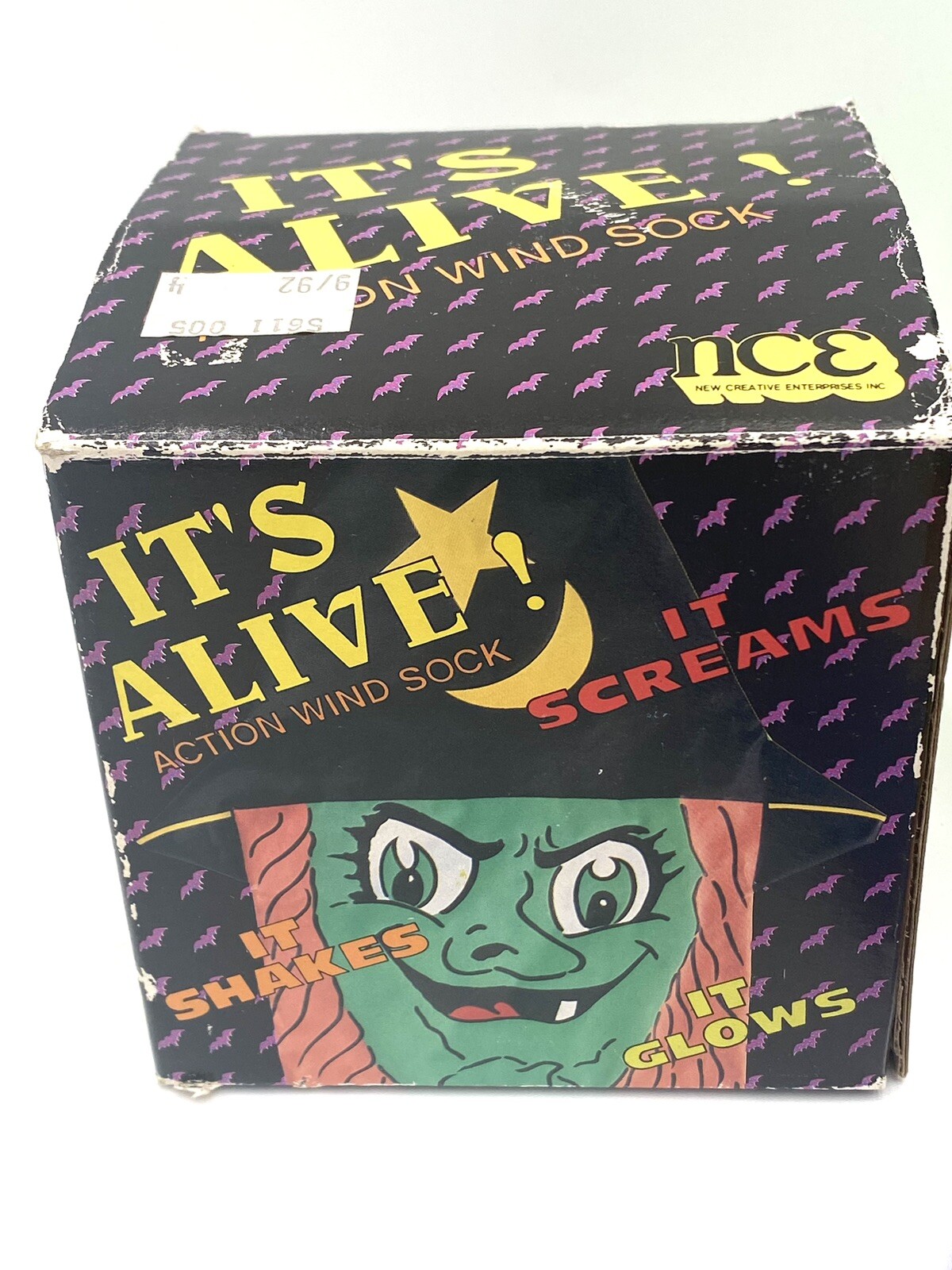 Vintage NCE It's Alive Action Witch Streamer Windsock Screams Glows ...