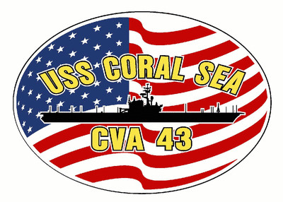 USS CORAL SEA CVA 43 Oval Decal / Sticker Military USN U S Navy S07 | eBay