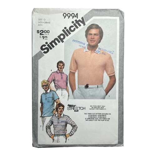 Vintage Simplicity Pattern #9994 Men’s Pull Over Size 0 40, 42, 44 USA ...