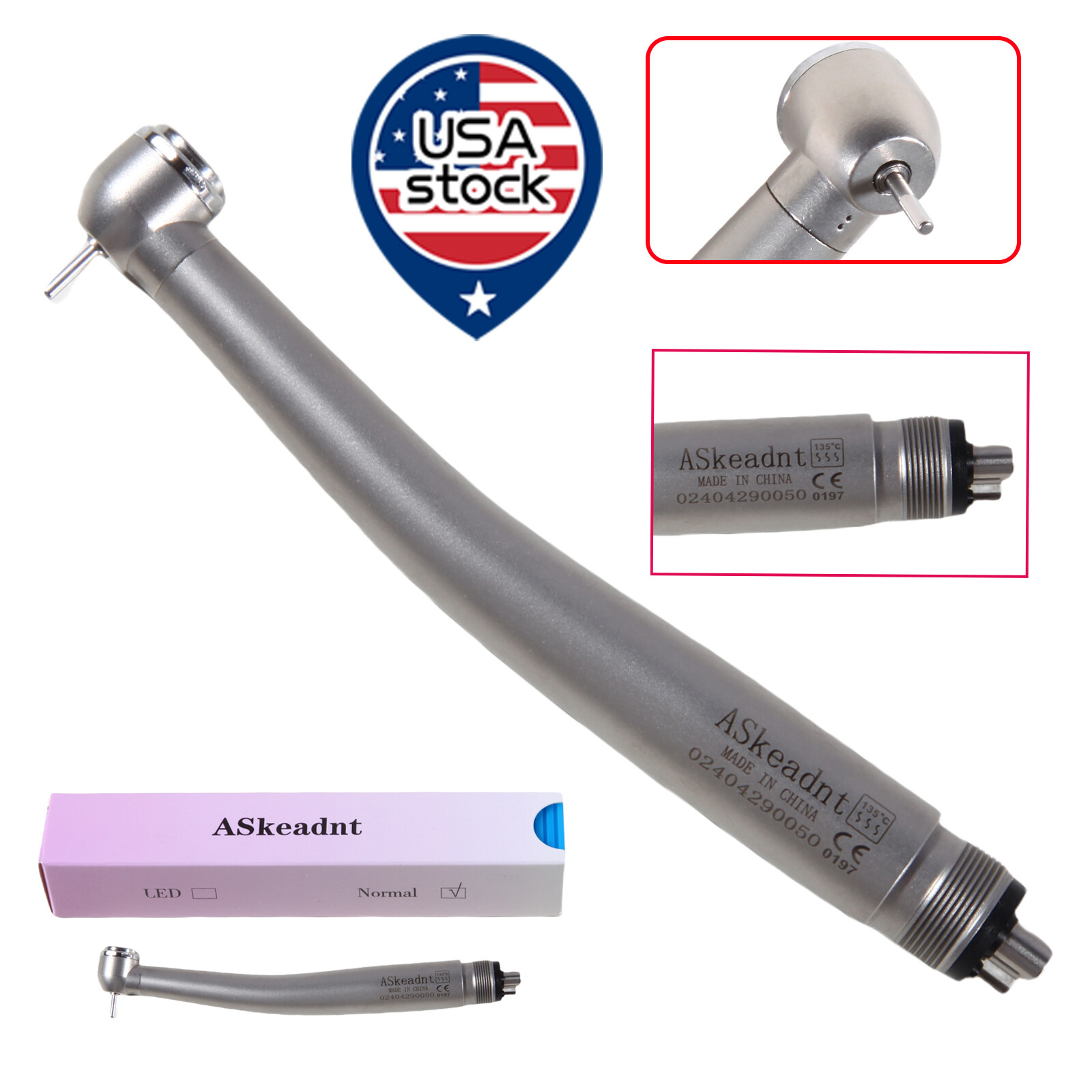 1-5 NSK Style Dental Fast High Speed Handpiece 4Holes Air Turbine ADA4 ...