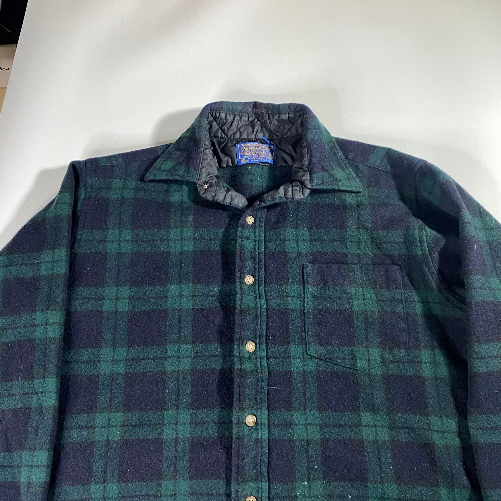 Pendleton Tartan Plaid Flannel Shirt Mens Large 100% … - Gem
