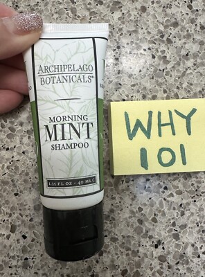 ARCHIPELAGO BOTANICALS Morning Mint Shampoo 1.35oz/40mL MINI SIZE ...