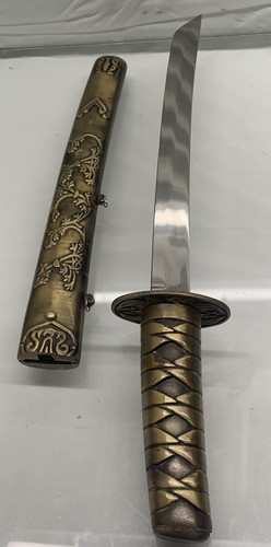 Antique Japanese Katana Style Brass Dagger Knife 15 inch | eBay