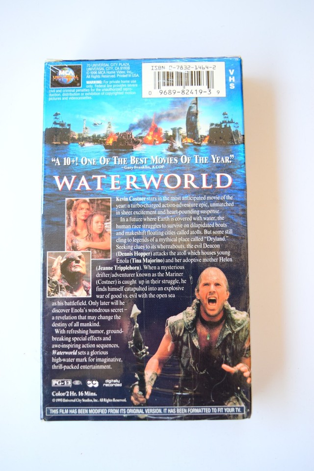 Waterworld (VHS, 1996) Kevin Costner, Dennis Hopper - FACTORY SEALED ...