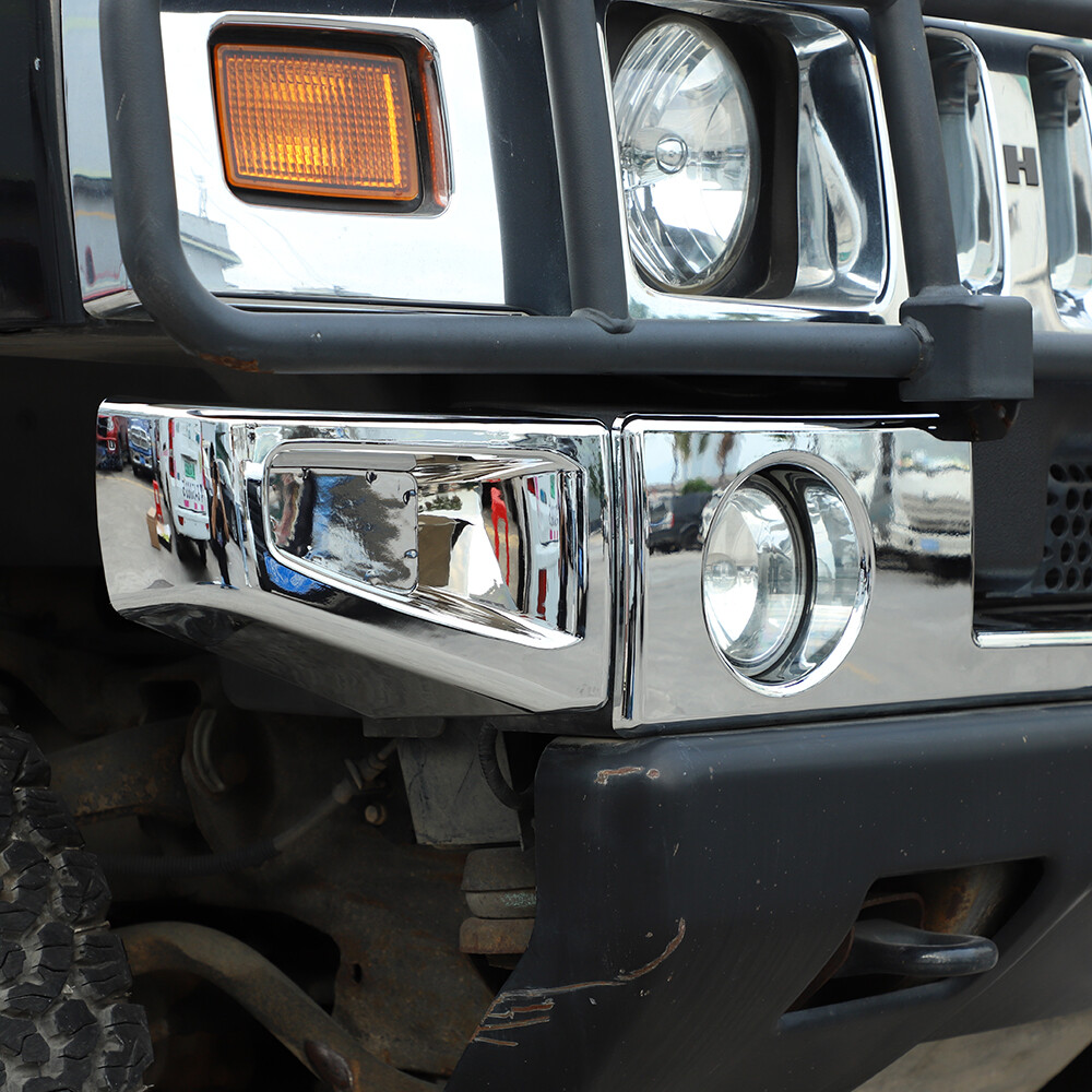Silver Chrome Front Bumper & Side Cover Trim Kit For Hummer H2 SUV SUT ...