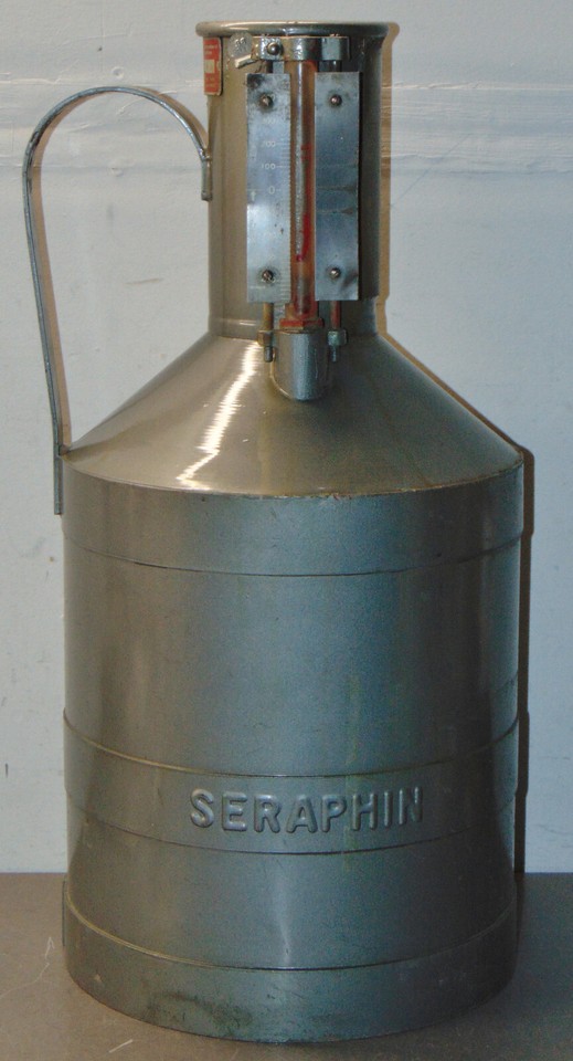 TEST MEASURE FUEL CALIBRATION TANK W/ CASE 5 GALLON 20 LITERS SERAPHIN ...